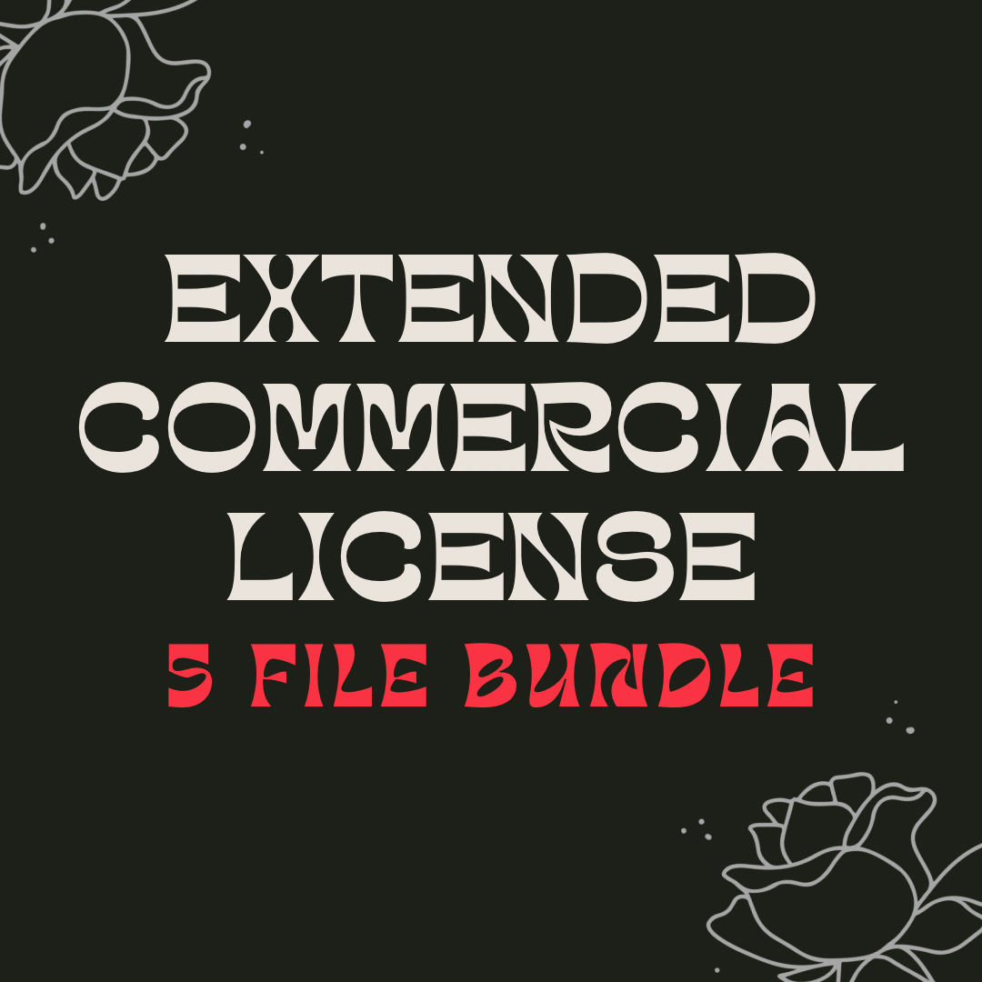 Extended Commercial License - 5 Files – Ruby Bee Design